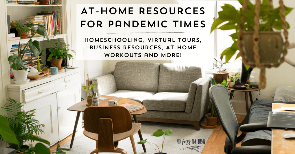 At-Home Resources for Pandemic Times! - No Fuss Natural